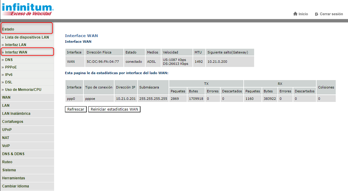Asistencia Técnica Infinitum
