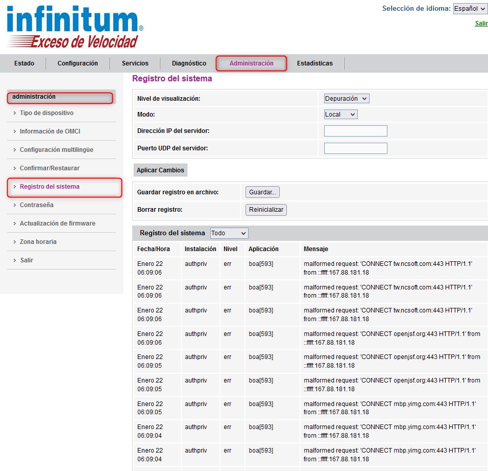 Asistencia Técnica Infinitum