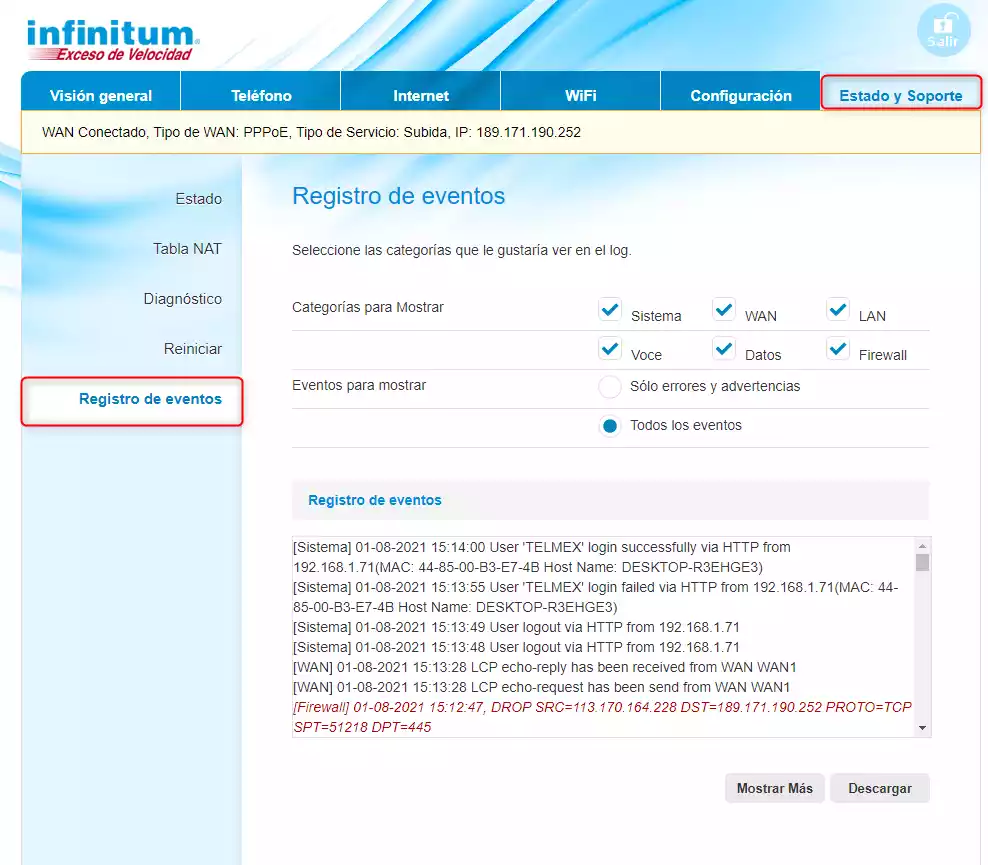 Asistencia Técnica Infinitum