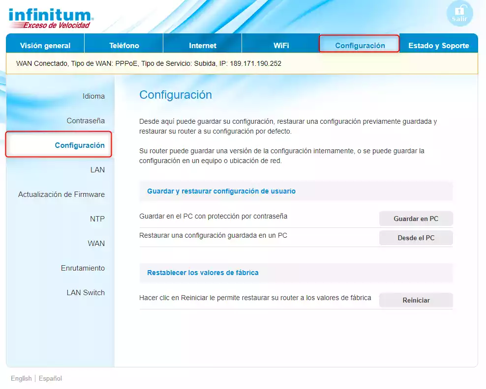 Asistencia Técnica Infinitum