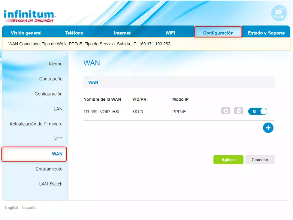 Asistencia Técnica Infinitum