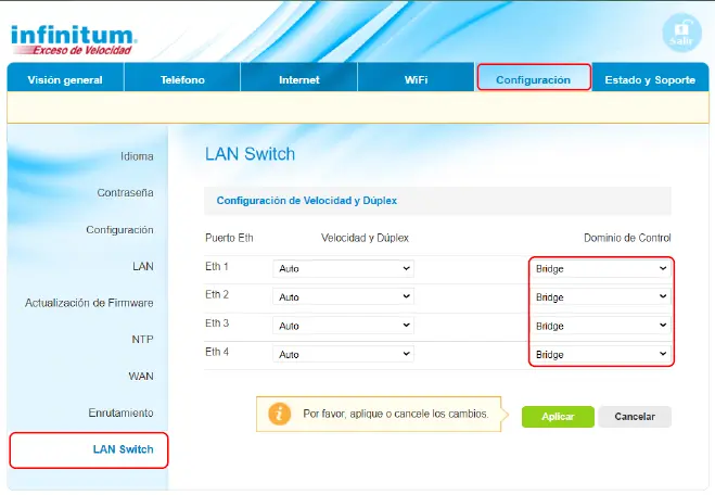 Asistencia Técnica Infinitum