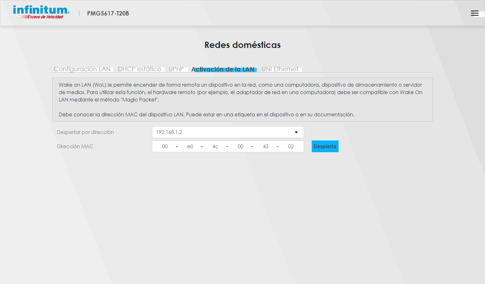 Asistencia Técnica Infinitum