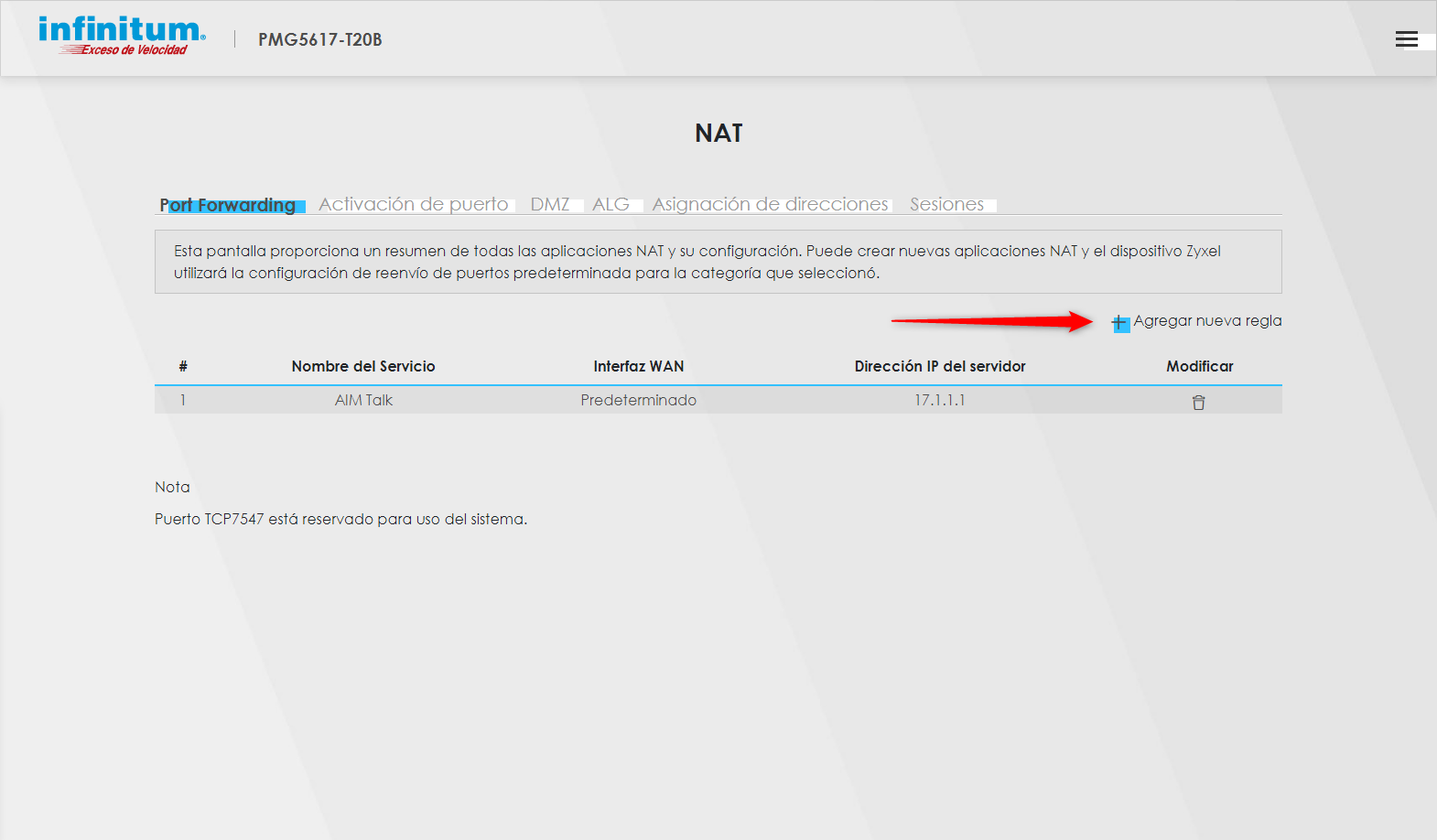 Asistencia Técnica Infinitum