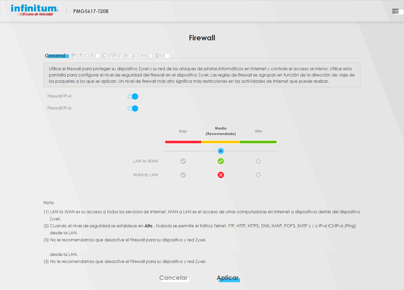 Asistencia Técnica Infinitum