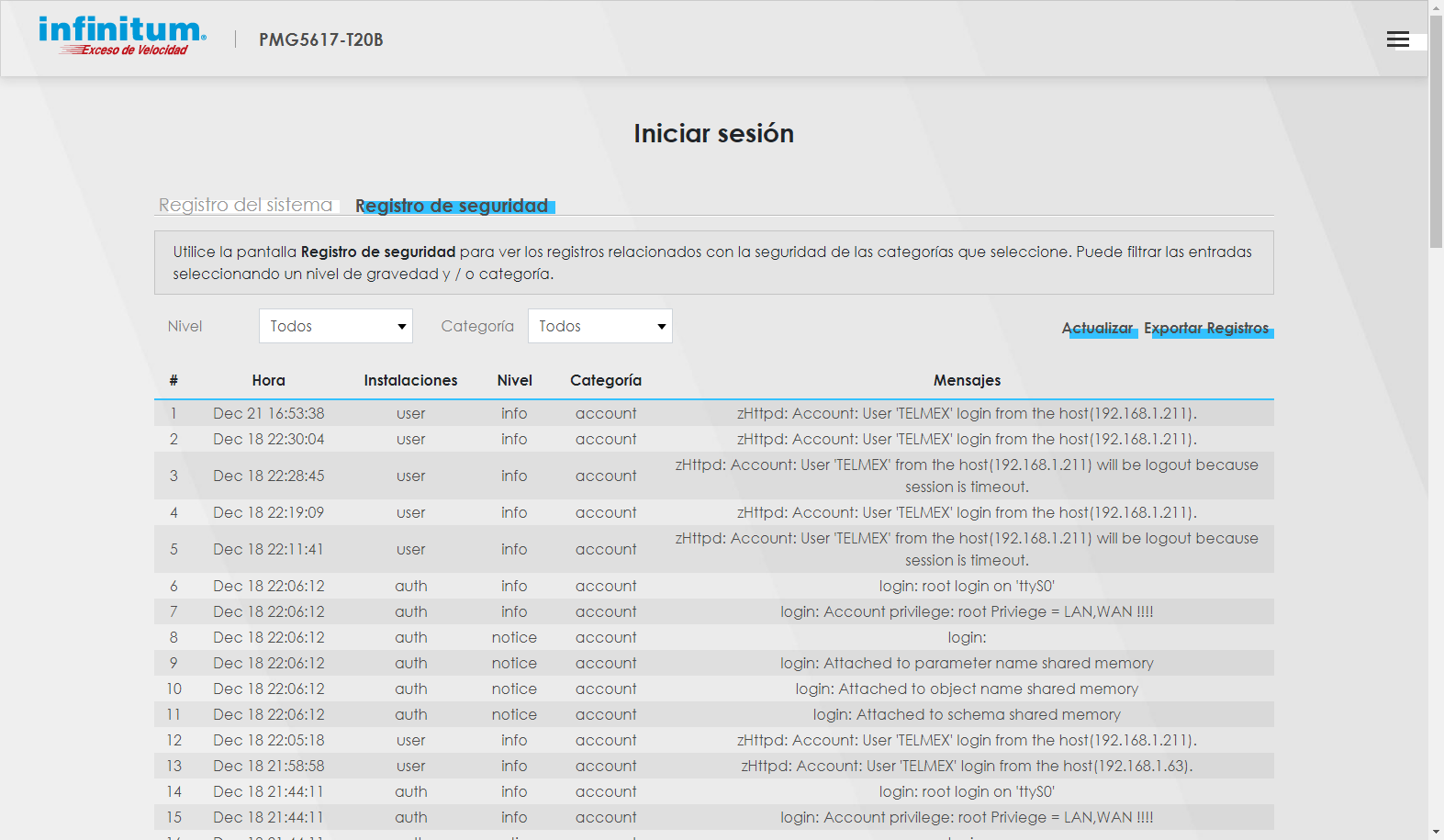 Asistencia Técnica Infinitum